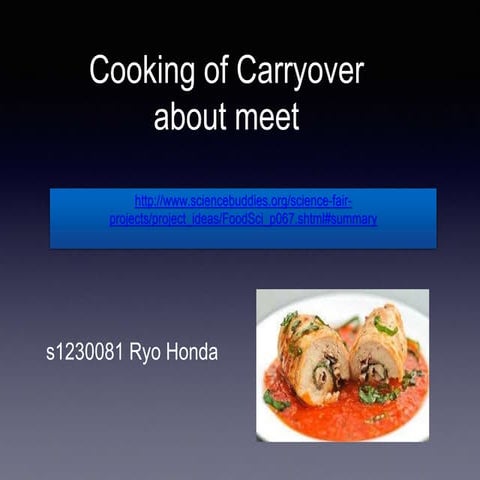 Cooking of Carryover about meet | PPT