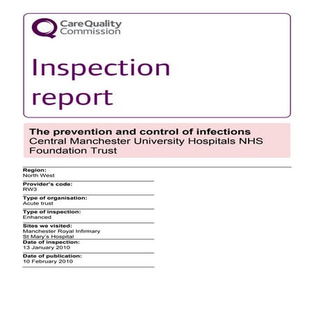 Rw3 central manchester_univ_hosps_nhs_ft_hcai_inspection_report ...