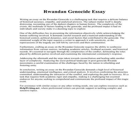 Genocide Essay | PDF
