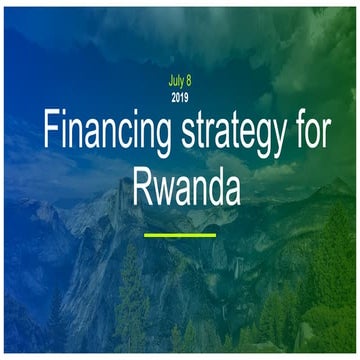 Rwanda's financing strategy final | PPTX