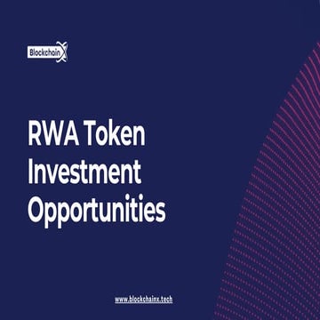 RWA Token Investment Opportunities in 2024 | PDF