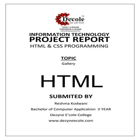 Reshma Kodwani , BCA Third Year | PDF