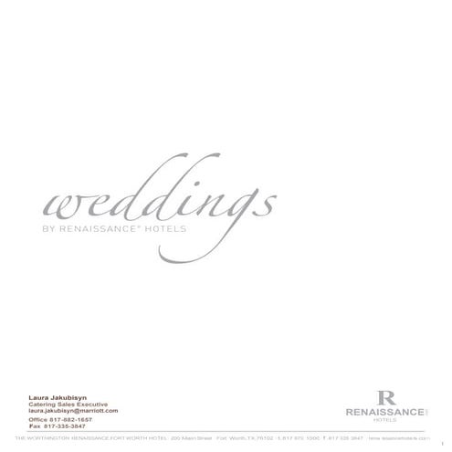 Renaissance Fort Worth Catering Menu 2014 | PDF