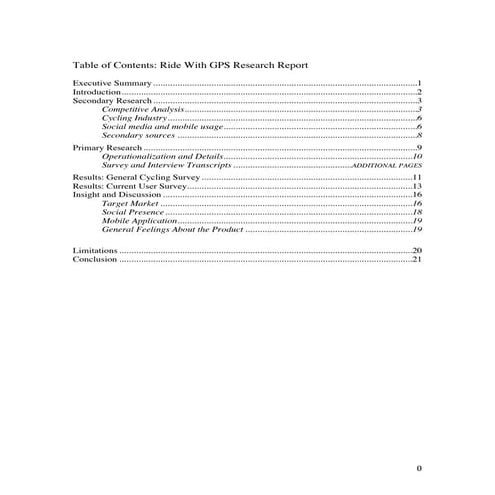 Ride With GPS: Research Report | PDF