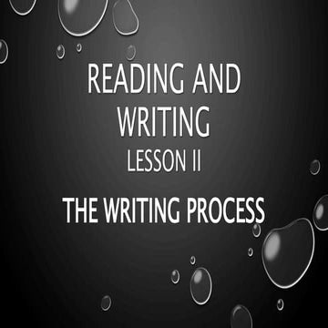 RW_LESSON 2_THE WRITING PROCESS.pptx WITH GRAPHIC ORGANIZERS | PPT