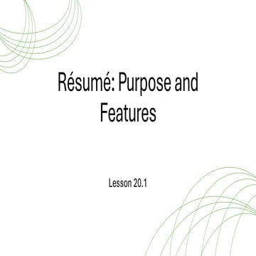 Resume: Purpose and Features, Types of Resumes and Some Tips in Making ...