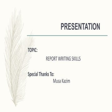Report Writing | PPT