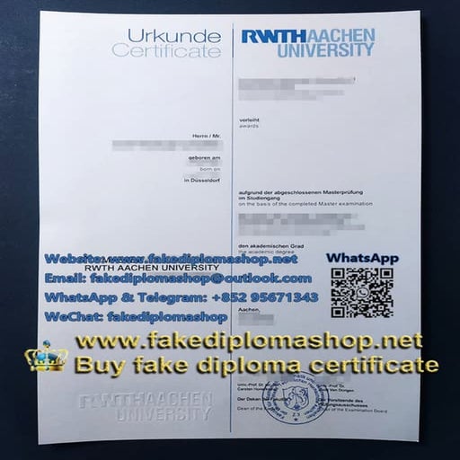 RWTH Aachen University diploma of Master | PDF