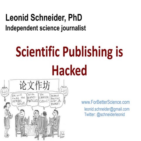 Scientic Publishing is Hacked (RWTH, Nov 2020) | PPT