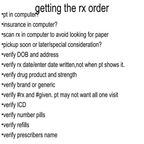 Rx order | PPT