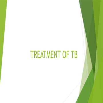 Treatment of TB based on health Allied science | PPTX