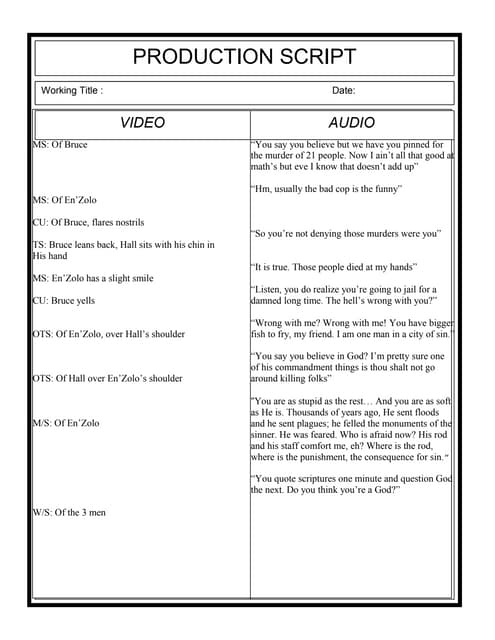 Production script (2) | PDF