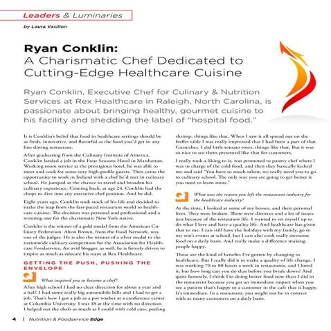 Ryan Conklin Leaders And Luminaries- Nutrition Edge Magazine | PDF