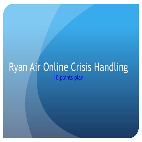 Ryan air crisis | PPTX