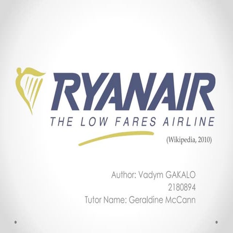 Ryanair's presentation | PPTX