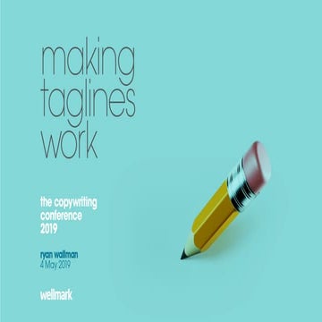 How to Create a Tagline (Workshop) | PPTX