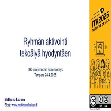 Ryhmän aktivointi tekoälyä hyödyntäen 24.4.25