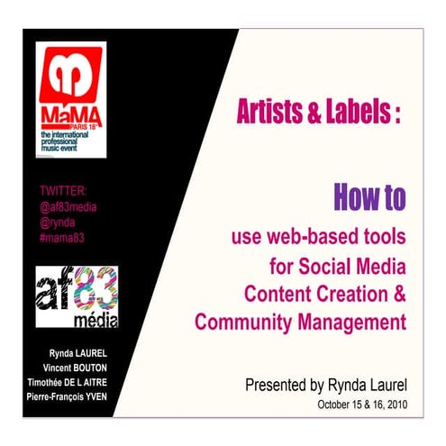 Rynda Laurel af83media- MaMA Music Presentation Recap | PDF