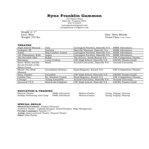 Benjamin Barlow-Acting | PDF