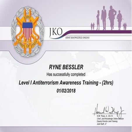 Level 1 Antiterrorism Awareness | PDF