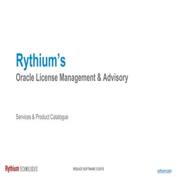 Ensure Compliance with an Independent Oracle Software License Audit | PDF