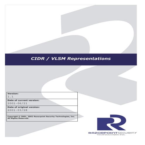 CIDR / VLSM REPRESENTATION GUIDE | PDF