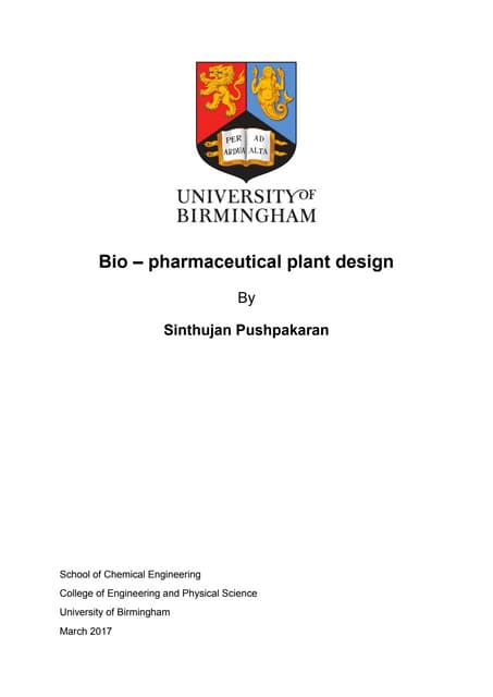 (Bio)pharmaceutical plant design | PDF