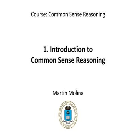 Introduction to common sense reasoning | PDF