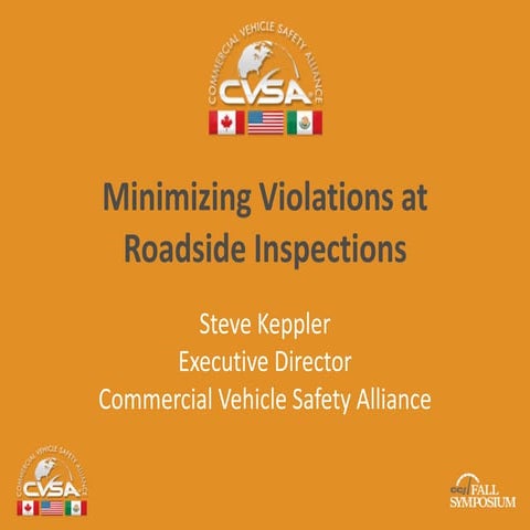 Steve Keppler - Minimizing Roadside Inspections | PPT