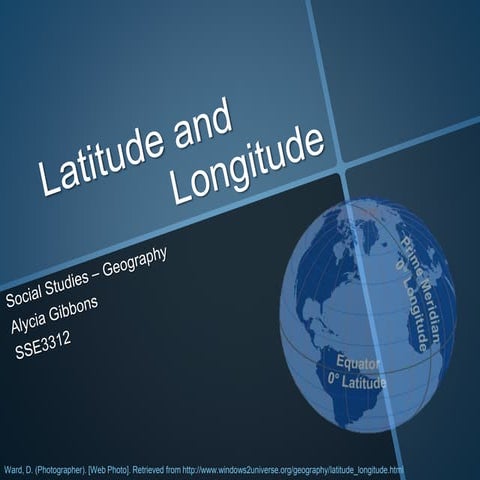 Lines of Latitude and Longitude – PowerPoint | PPSX