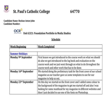Schedule | DOCX