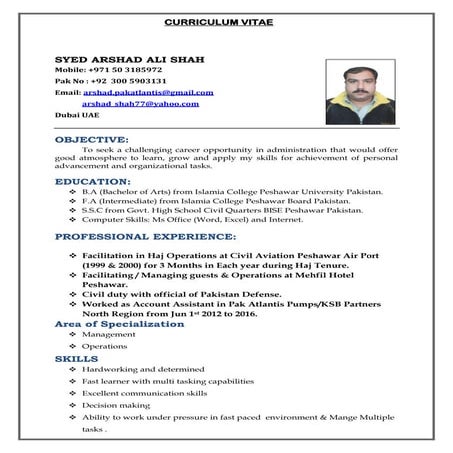 Syed Arshad Ali Shah | PDF