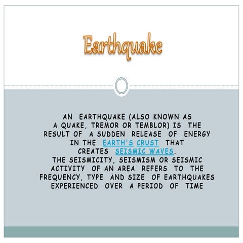 Case Study: Bhuj earth quake 26 th january 2001 | PPT