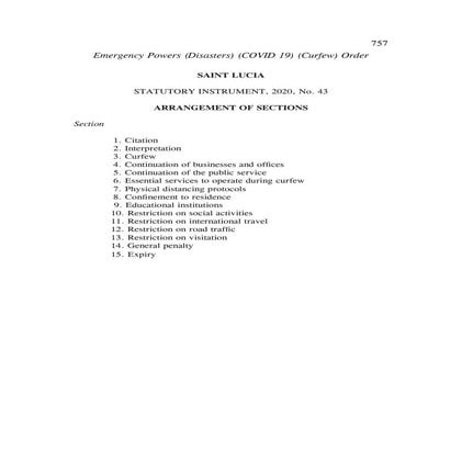 STATUTORY INSTRUMENT No. 54 of 2020 | PDF