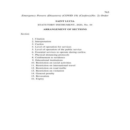 Statutory Instrument #44 of 2020 | PDF