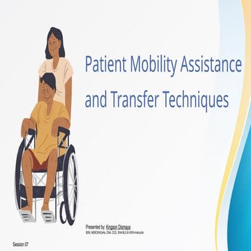 Assistive devices - Used in moving and lifting patients | PPTX