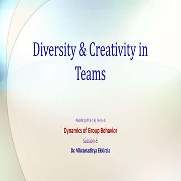 S 5. Diversity & Creativity in Teams | PPTX
