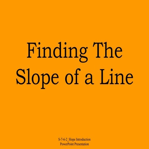 Slope of a Line | PPT