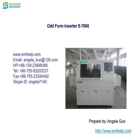 S-7000 odd form insertion Machine presentation | PDF