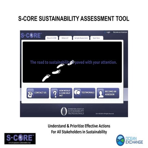S-Core Sustainability Assessment Tool | PPTX