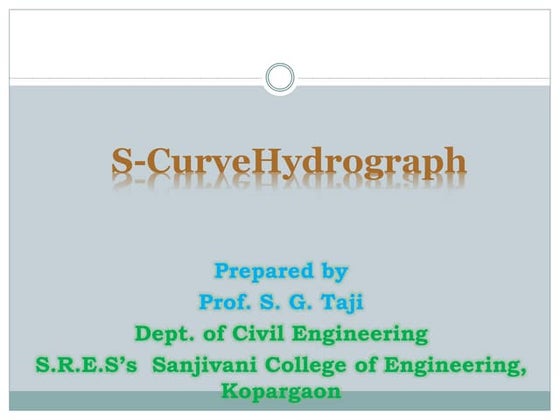 Hyetograph and hydrograph analysis | PPT