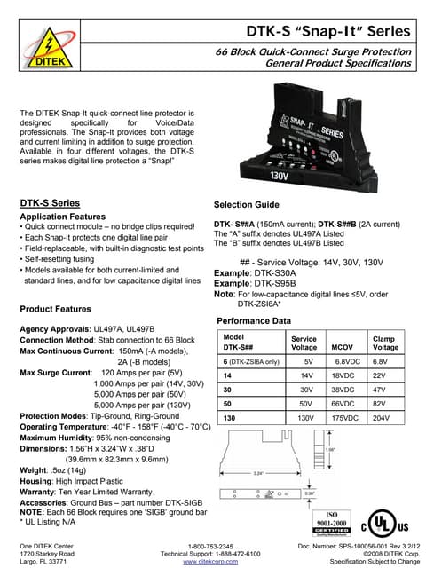 Ditek 2LVLPF Data Sheet | PDF | Home Security | Home & Garden