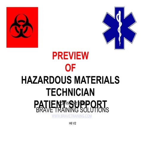 HAZMAT FIRST RESPONDER OPERATIONS NFPA COMPLIANT | PPTX