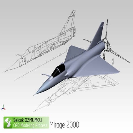 Aircraft Modeling _ Mirage2000 Cad Modeling Process | PDF