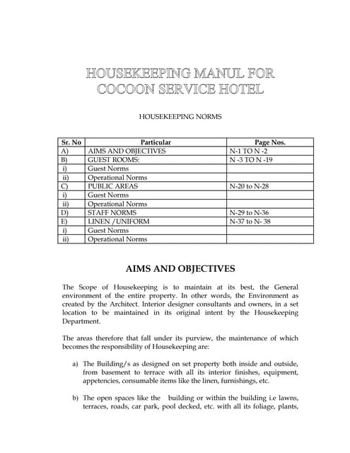 HOUSEKEEPING GROOMING STANDARDS | PPTX