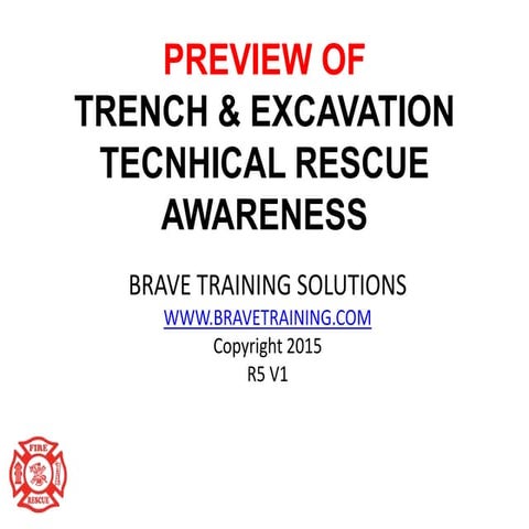 TRENCH RESCUE AWARENESS NFPA COMPLANT | PPTX