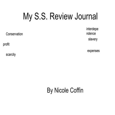 Ss review journal by Nicole | PPT