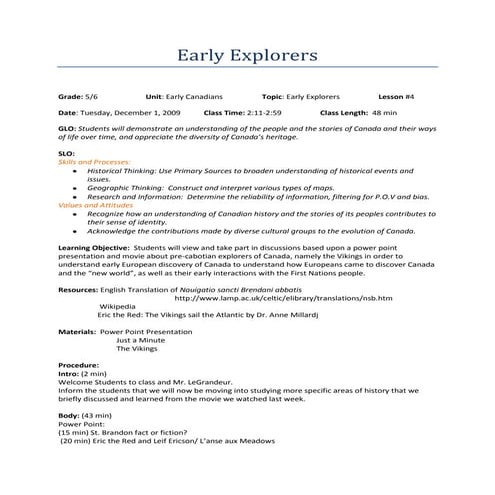 S.S4 Early Explorers | PDF