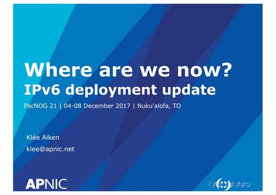 IPv6 Survey 2019 Dec Update | PPT