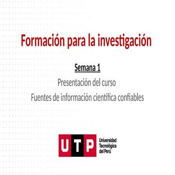 PRESENTACION CURSO FORMACIÓN PARA LA INVESTIGACIÓN | PPTX